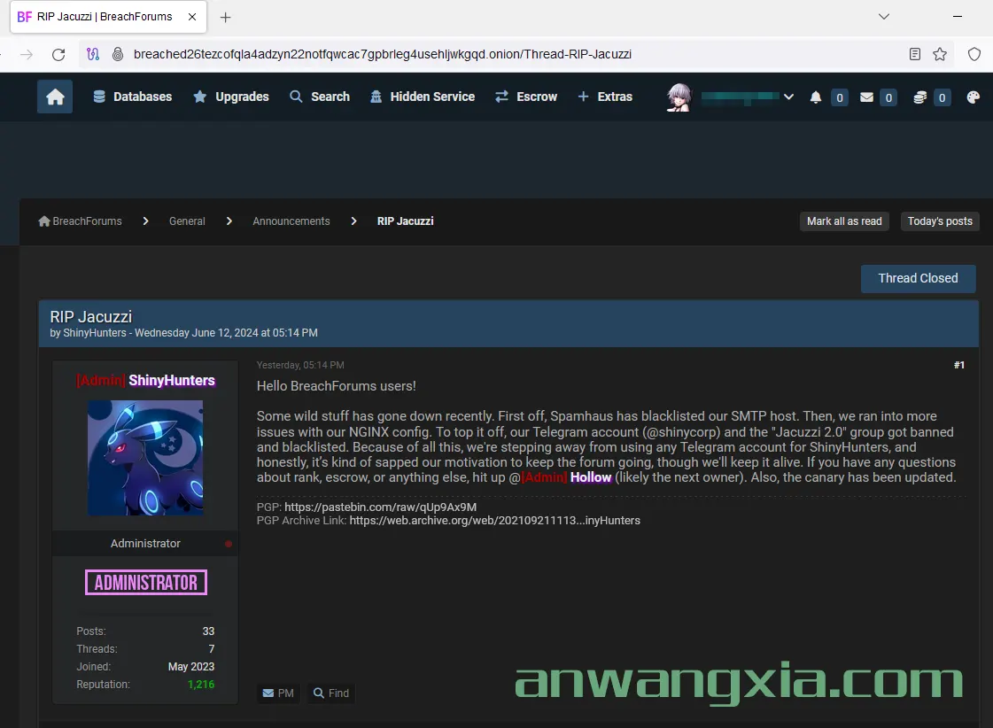 扑朔迷离，BreachForums再次在暗网与明网上线，恢复访问 - 暗网下