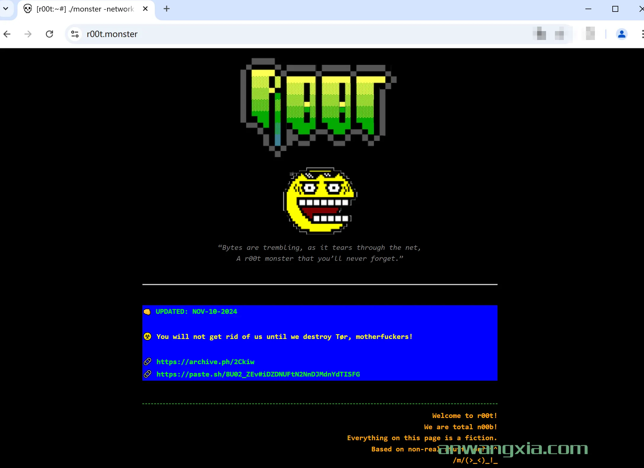 r00t是攻击Tor网络的幕后黑手，攻击仍在继续 - 暗网下