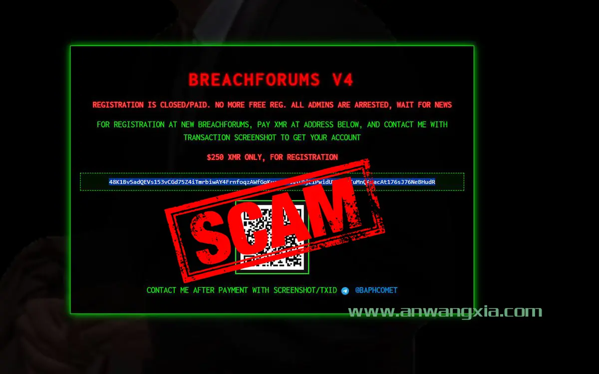 臭名昭著的暗网论坛BreachForums再次在明网与暗网同时消失，谣言与诈骗四起 - 暗网下