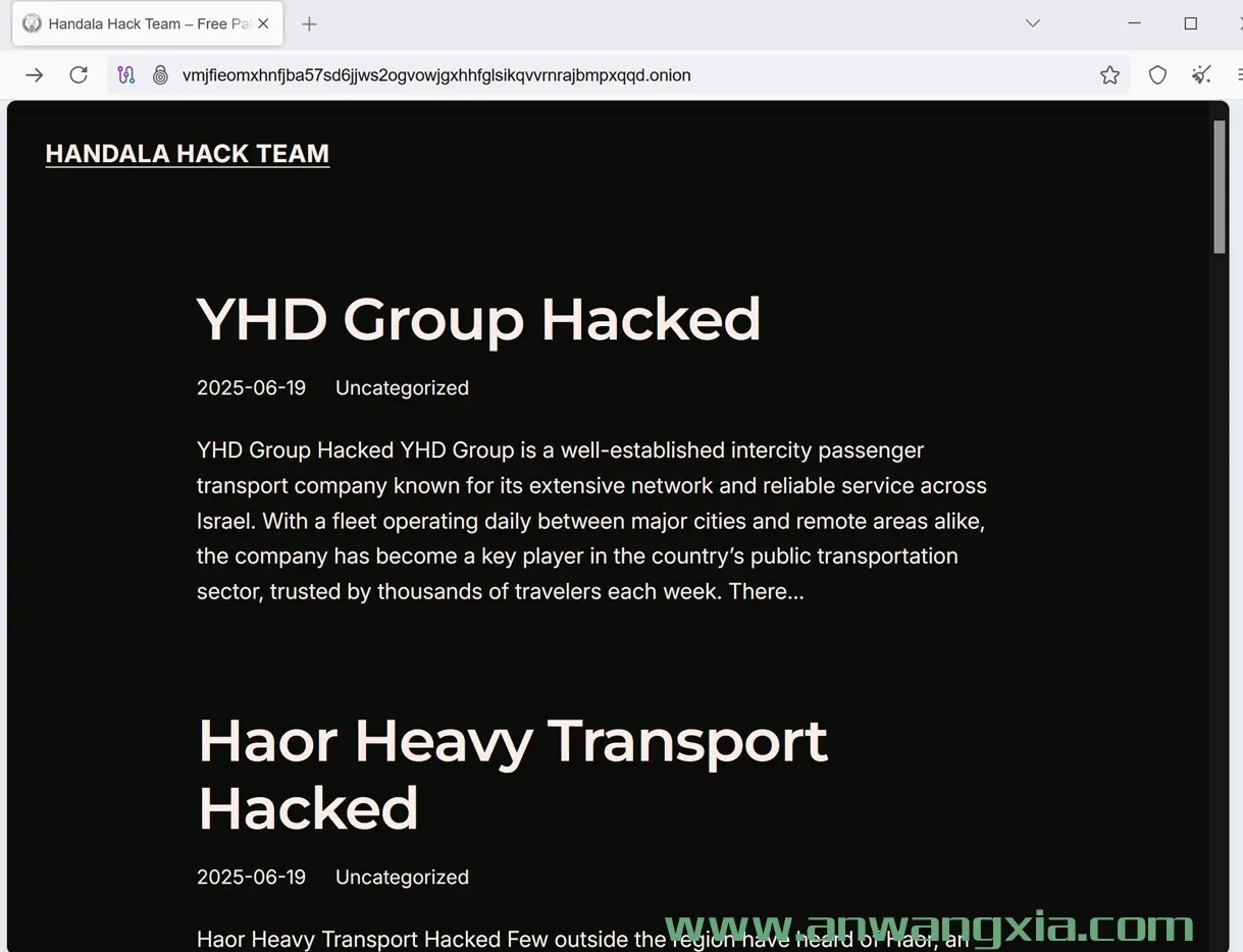 黑客组织Handala正在大肆对以色列发动网络攻击，在暗网泄密网站发布受害者信息 - 暗网下